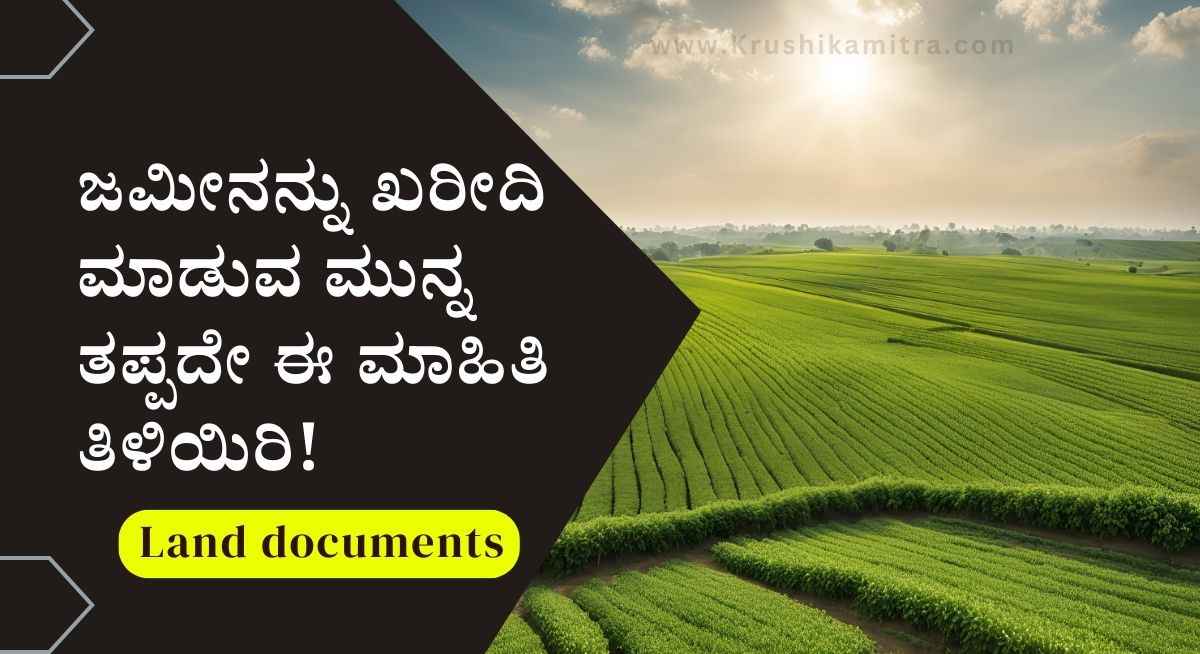 agricultural land documents: ಜಮೀನನ್ನು ಖರೀದಿ ಮಾಡುವ ಮುನ್ನ ಯಾವೆಲ್ಲಾ ದಾಖಲೆಗಳನ್ನು ಚೆಕ್ ಮಾಡಬೇಕು ...